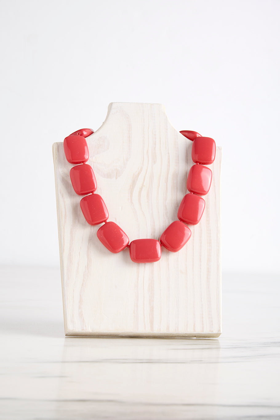 Coral Chicklet Cooling Necklace– Hot Girls Pearls